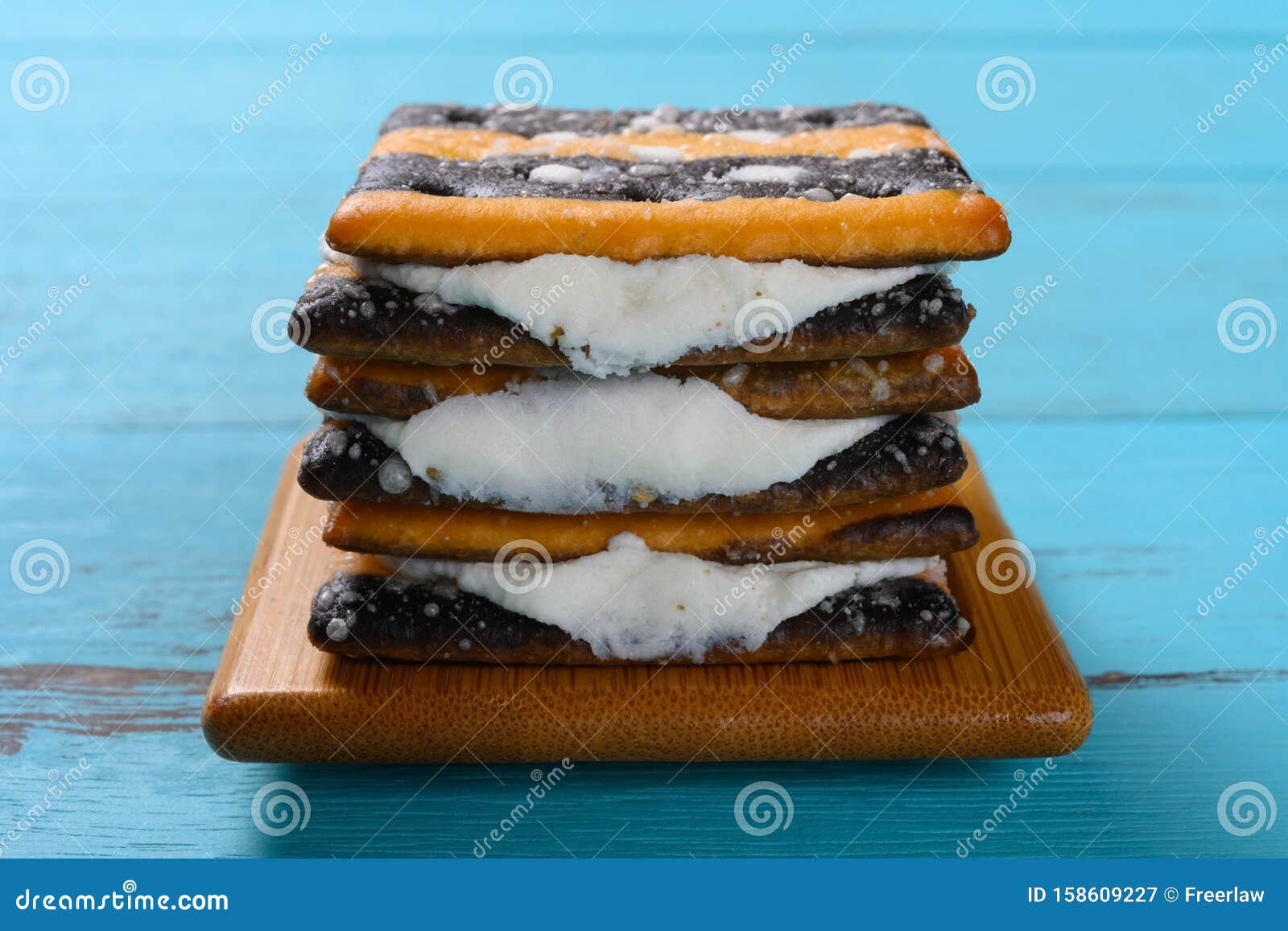 Stack of Sandwich Biscuits with White Cream Filling Stock Image - Image ...