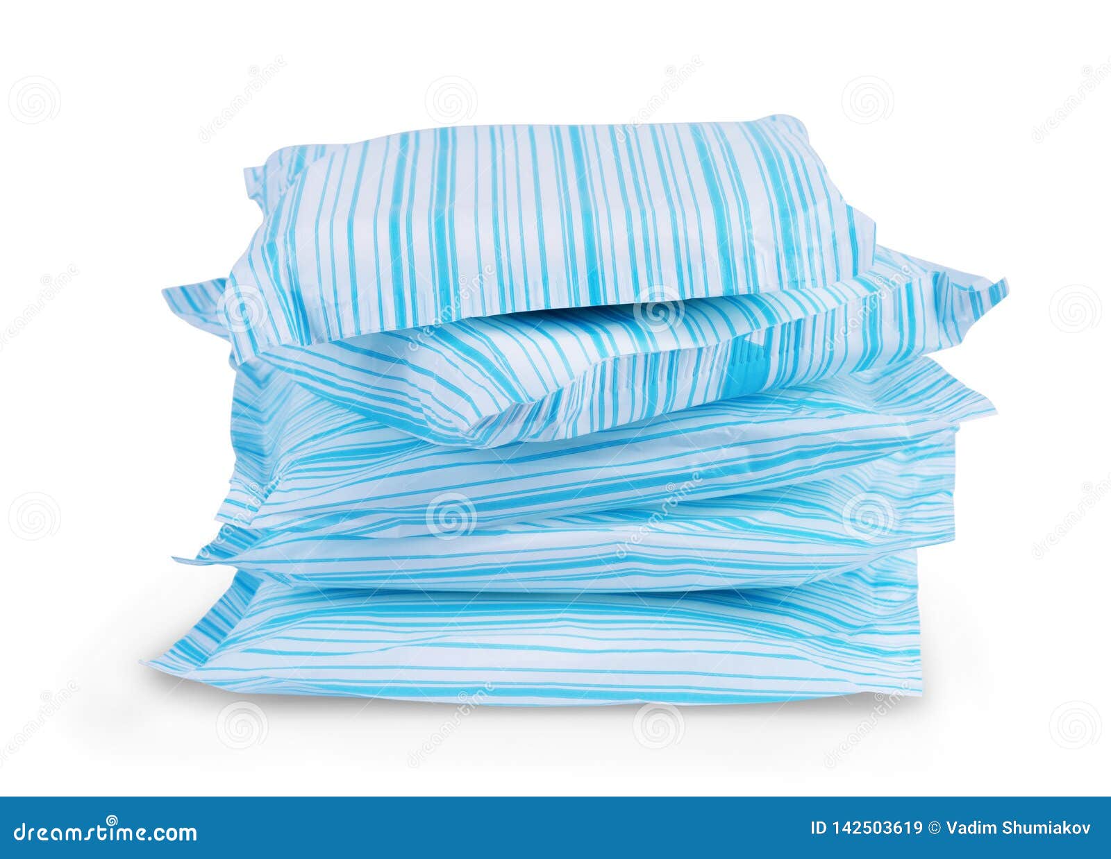 Stack of Sanitary Napkins, Pads on a White Background Stock Image ...