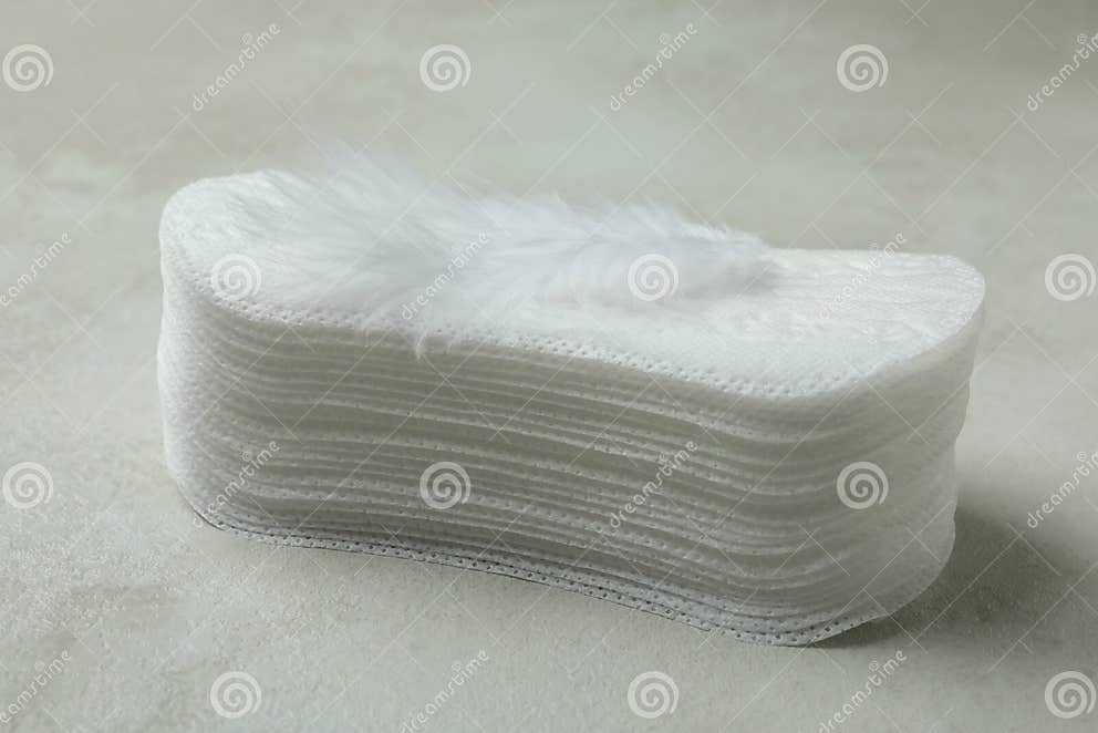Stack of Sanitary Pads on White Textured Background Stock Image - Image ...