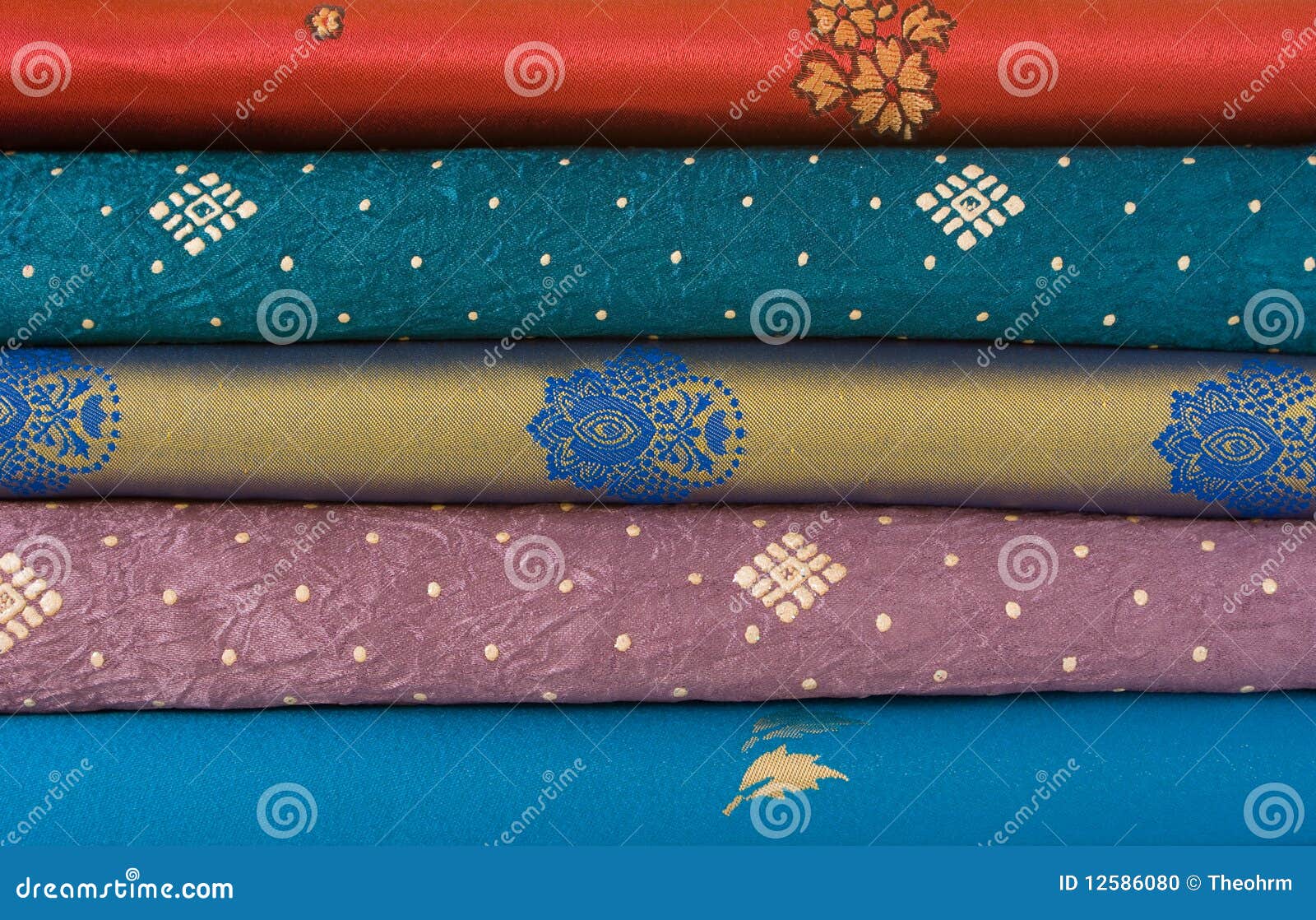 Stack of Sari Fabric stock photo. Image of color, saree - 12586080