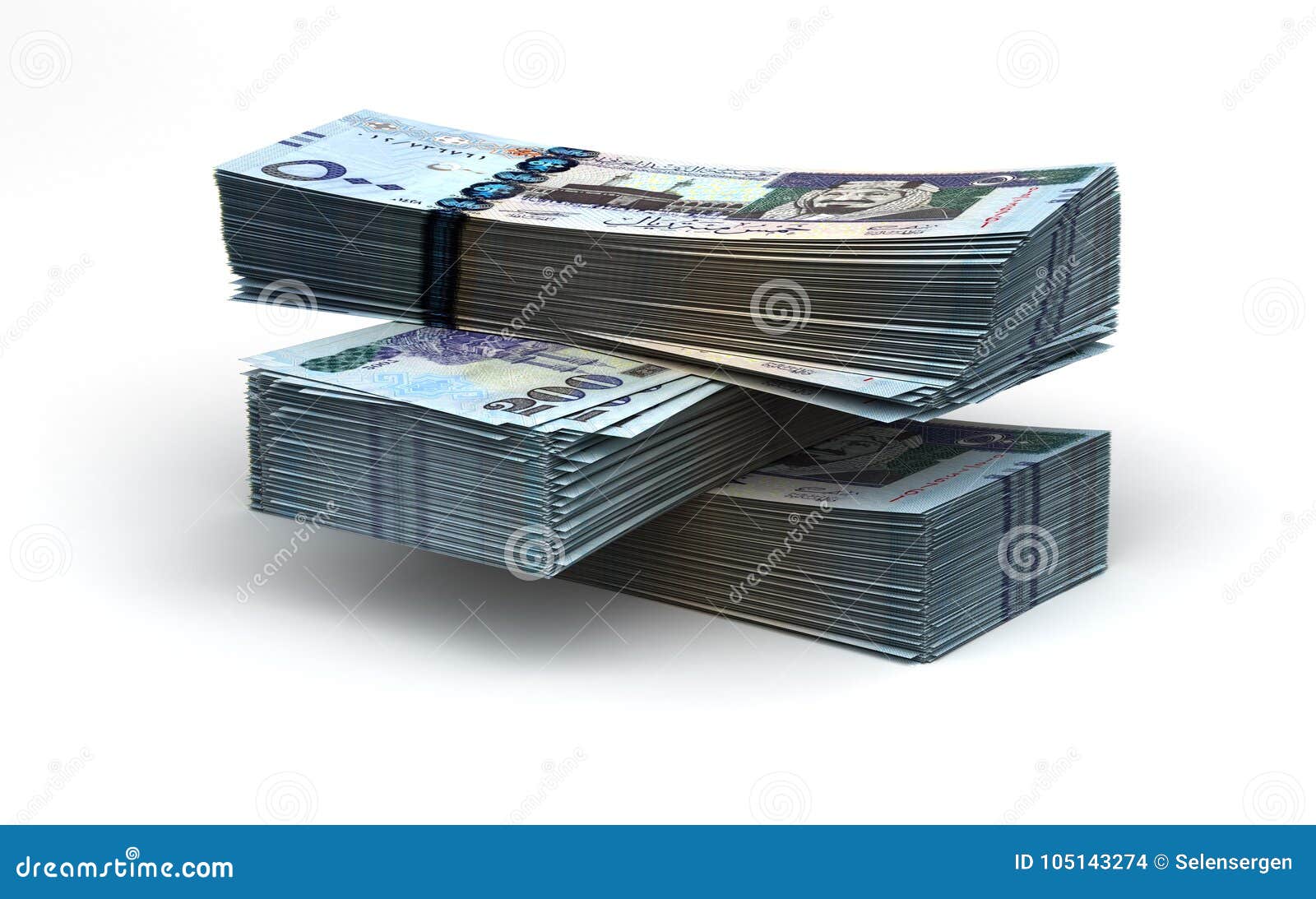 Stack Of Saudi Arabian Riyal Notes Stock Photo | CartoonDealer.com ...