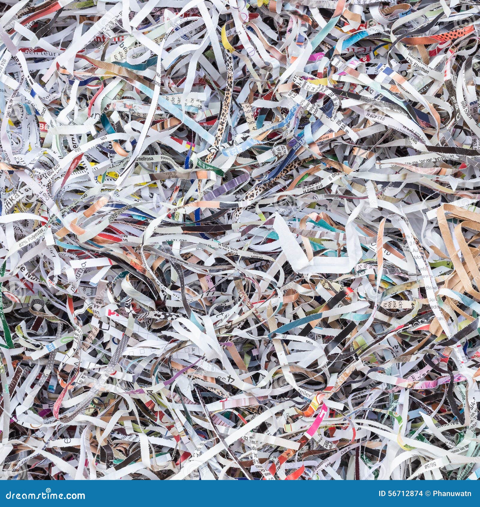 Stack of Scrap Paper from Paper Cutter for Background Stock Photo ...