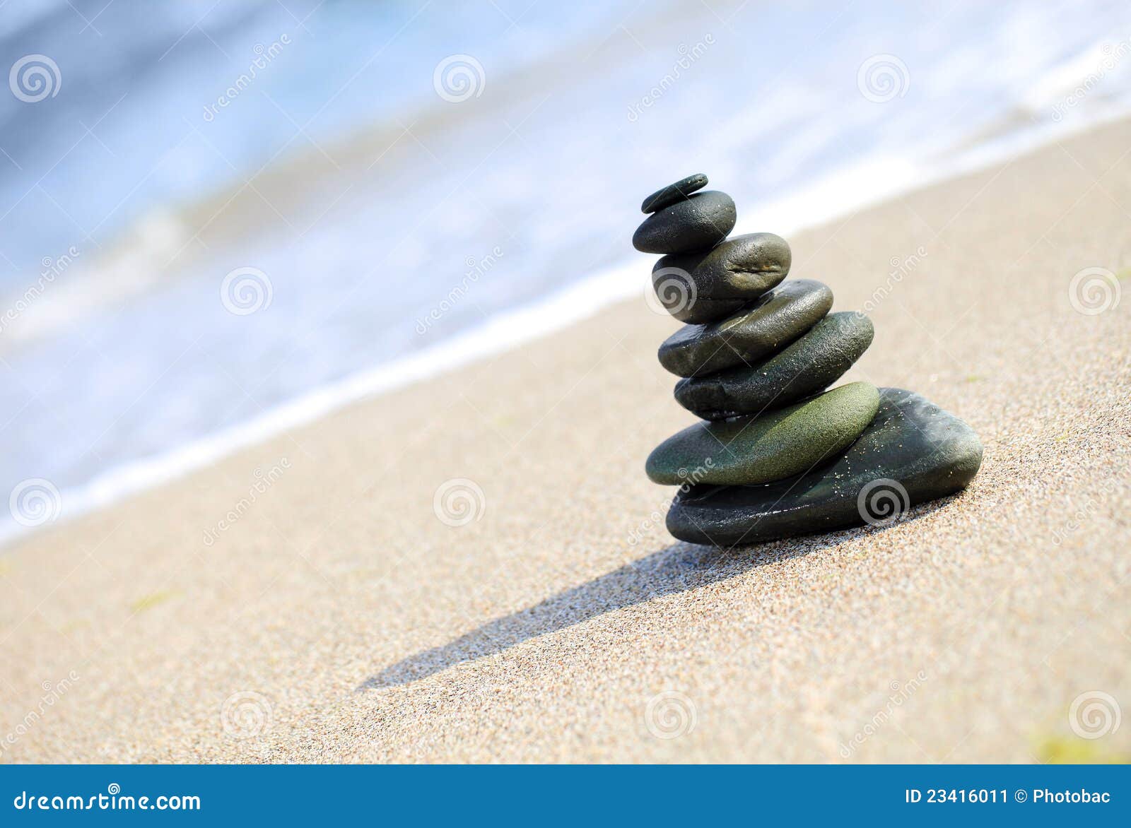 Stack of Sea Pebbles on Beach. Stock Image - Image of ocean, natural ...