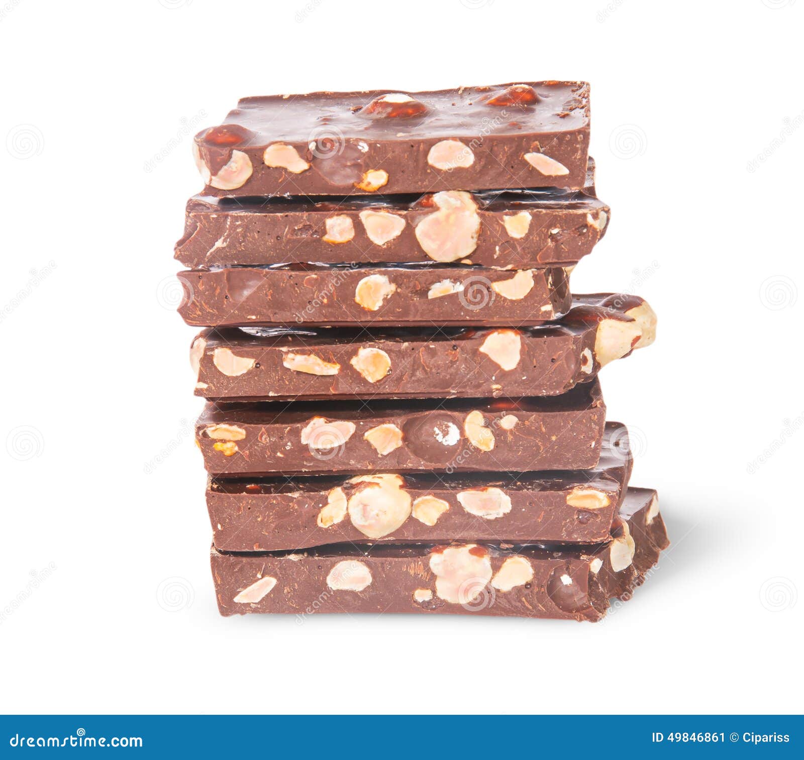 Stack of Seven Chocolate Bars Stock Image - Image of snack, cocoa: 49846861