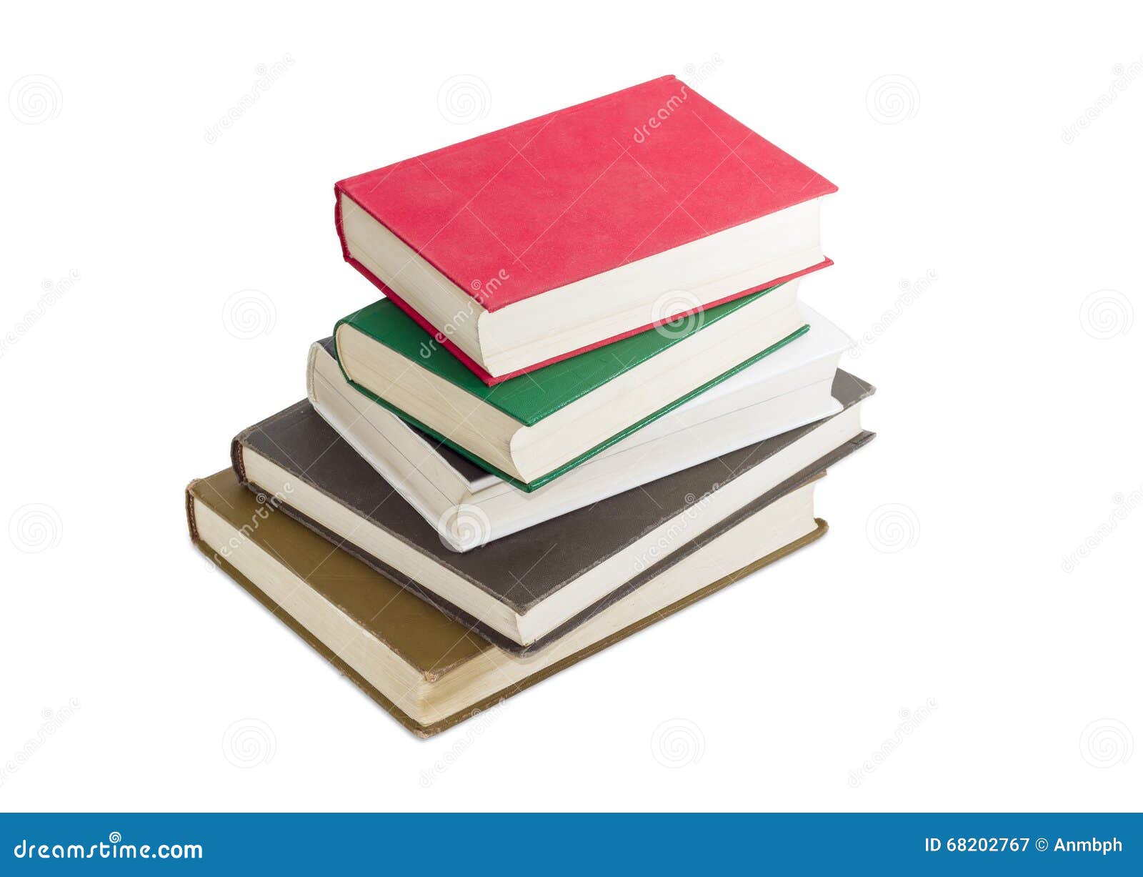 Stack of Several Different Books on a Light Background Stock Image ...
