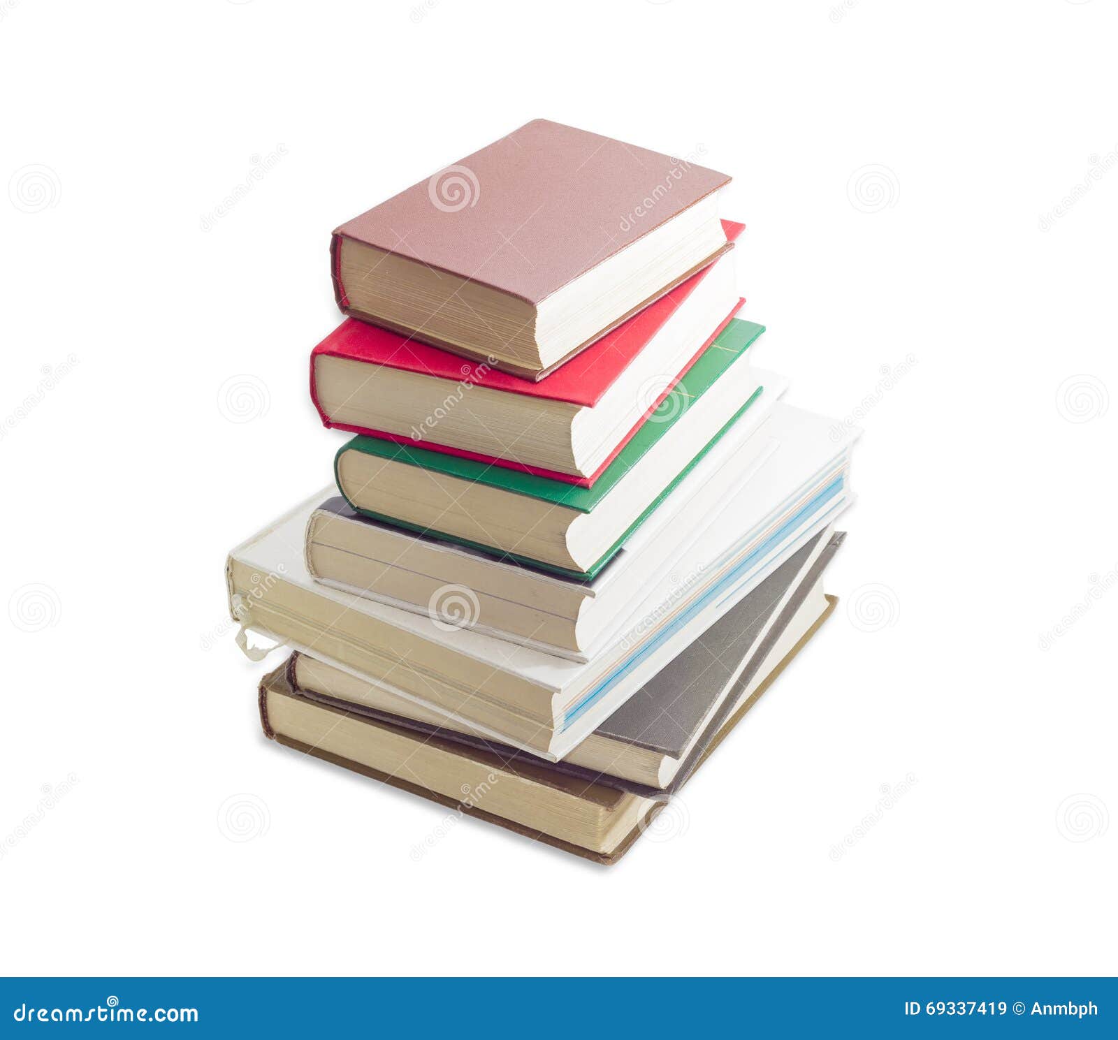 Stack of Several Different Books on a Light Background Stock Image ...