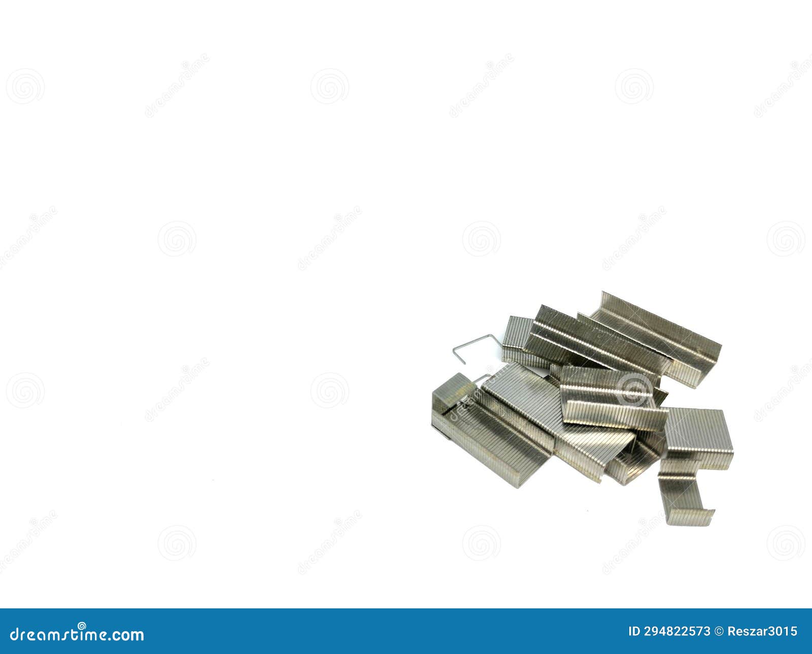 Stack of Sharp Metal Staples Refill Stock Image - Image of object, hand ...