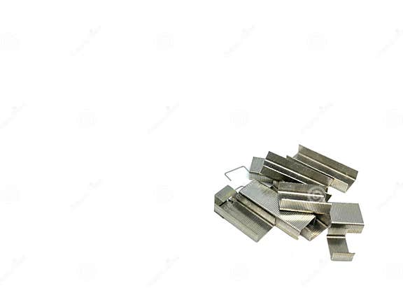 Stack of Sharp Metal Staples Refill Stock Image - Image of object, hand ...