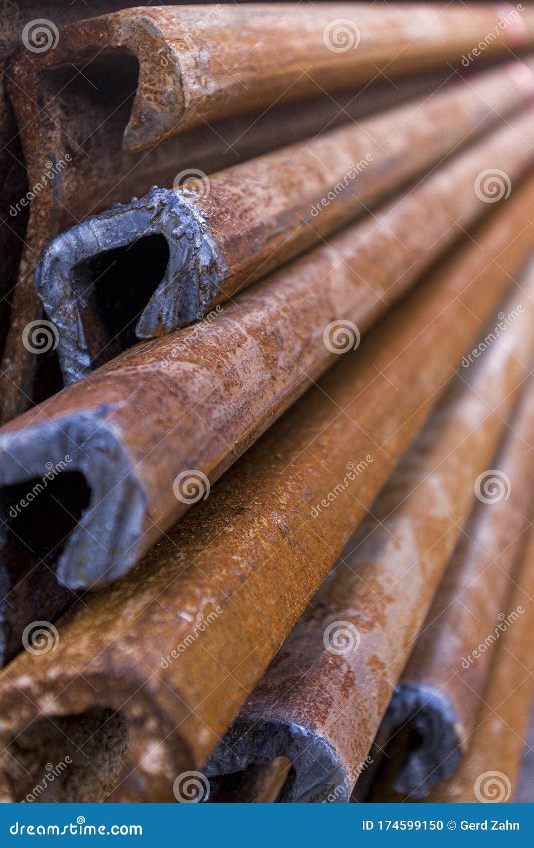 A Stack of Sheet Pile Elements with the Cross Section of the Spring ...