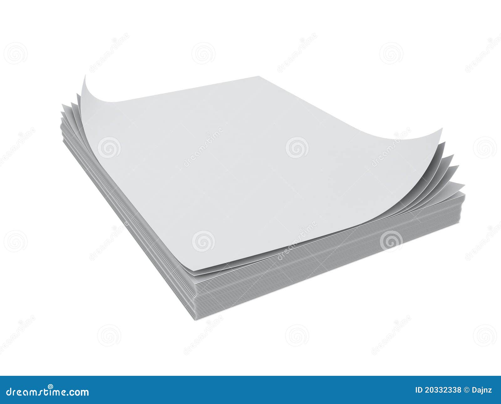 Stack of sheets stock photo. Image of sheet, blank, curled - 20332338