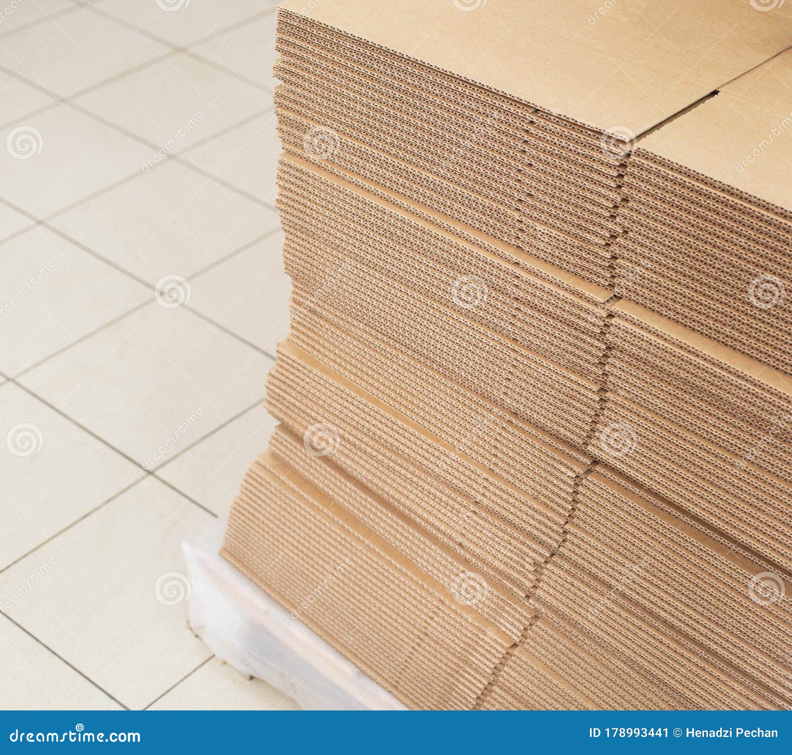A Stack of Sheets of Industrial Packaging Board. Cardboard Sheets for ...