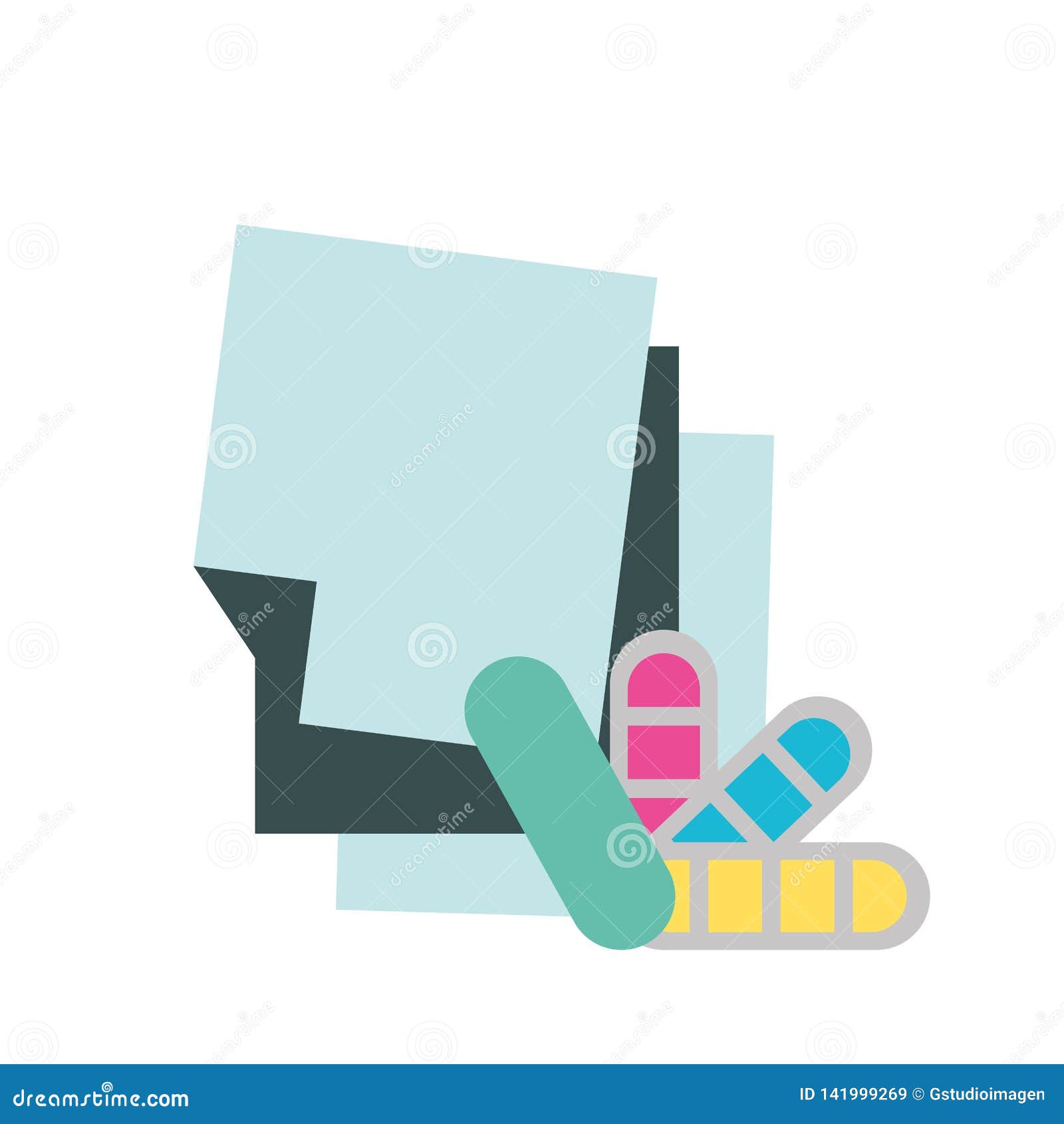Stack Sheets and Palette Color Tone Graphic Design Stock Vector ...
