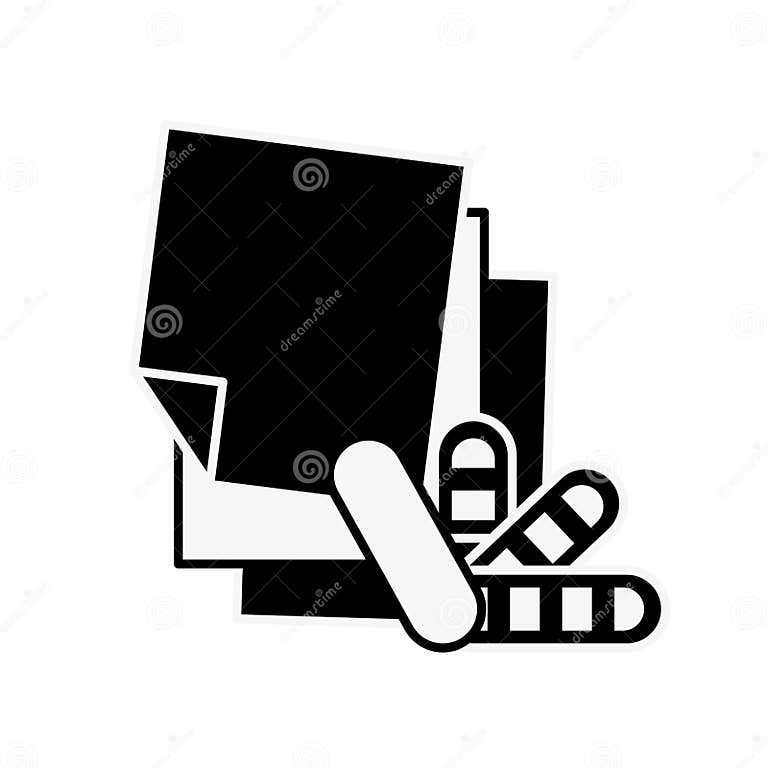 Stack Sheets and Palette Color Tone Graphic Design Stock Vector ...