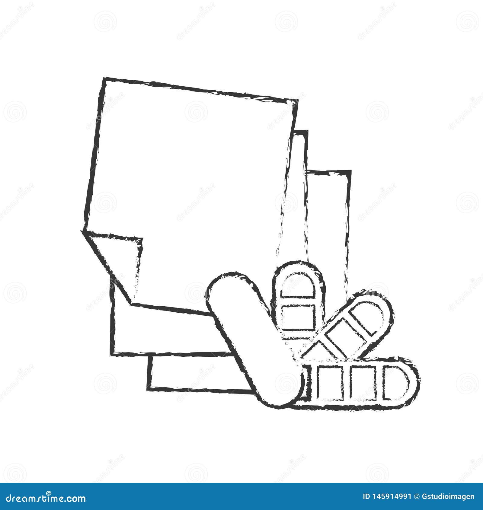 Stack Sheets and Palette Color Tone Graphic Design Stock Illustration ...