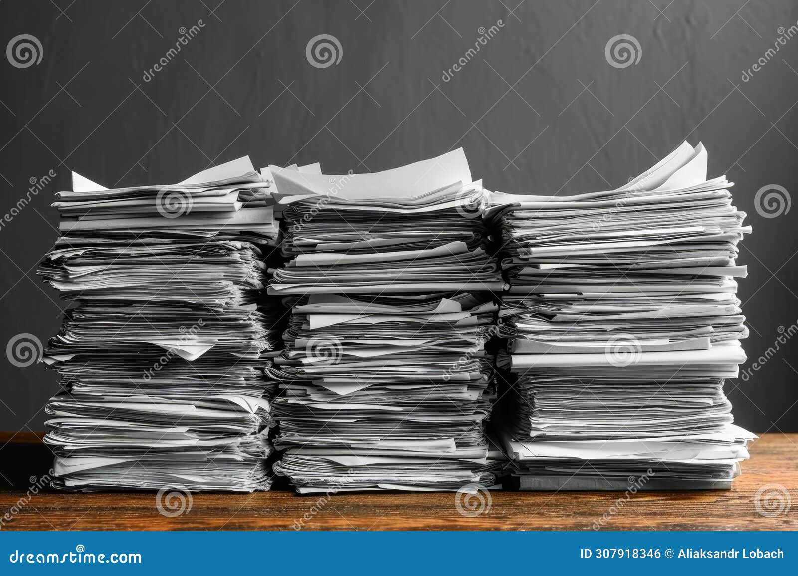 A Stack of Sheets of Paper on the Table, Paper Documents Stuck on the ...