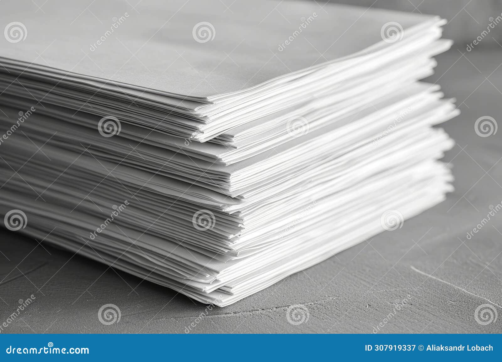 A Stack of Sheets of Paper on the Table, Paper Documents Stuck on the ...