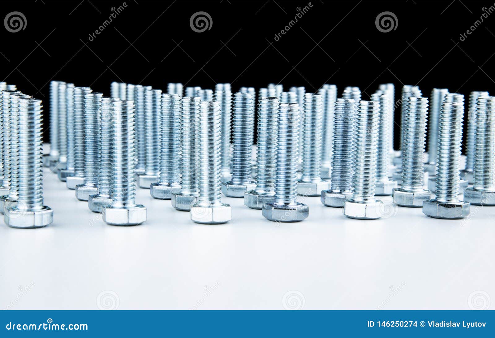 Stack of shiny bolt stock photo. Image of silver, fasteners - 146250274