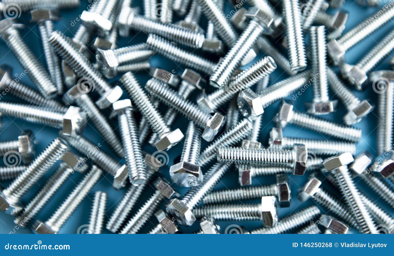 Stack of shiny bolt stock photo. Image of bolt, silver - 146250268