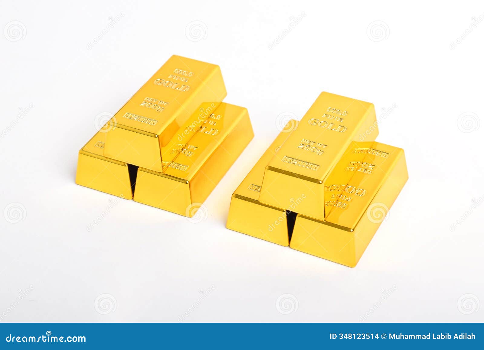 Stack of Shiny Gold Bars on White Background Stock Photo - Image of ...