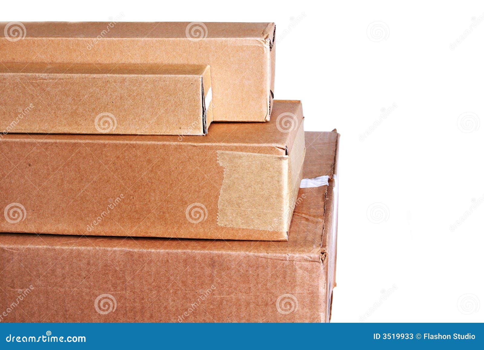 Stack of shipping boxes stock image. Image of packer, parcel - 3519933