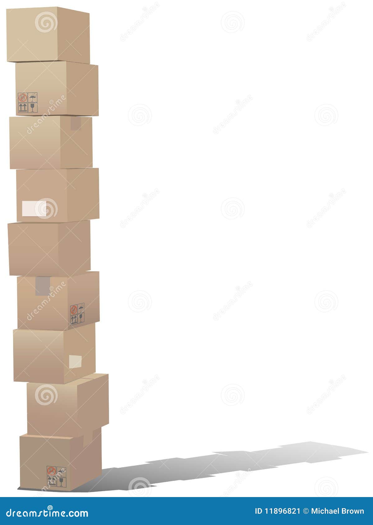 Stack of Shipping Carton Boxes Stock Vector - Illustration of copy ...