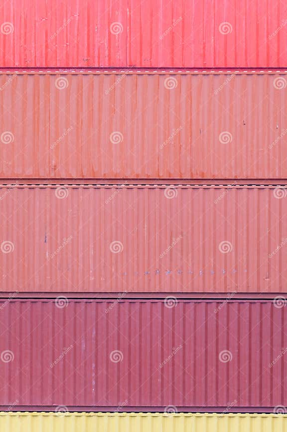 Stack of Shipping Containers with No Numbers and without Logos, Import ...