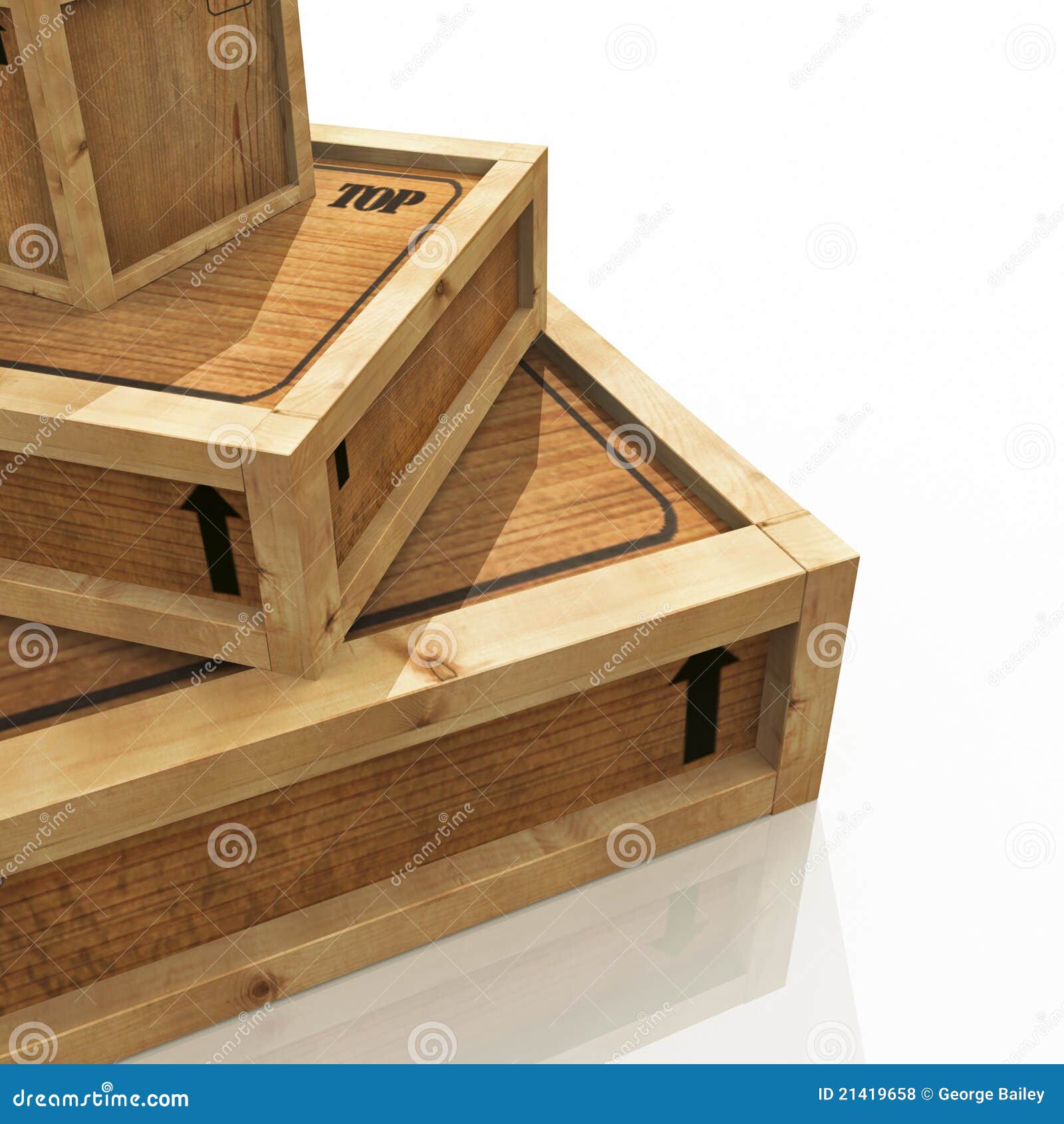 Stack of Shipping Crates stock illustration. Illustration of package ...