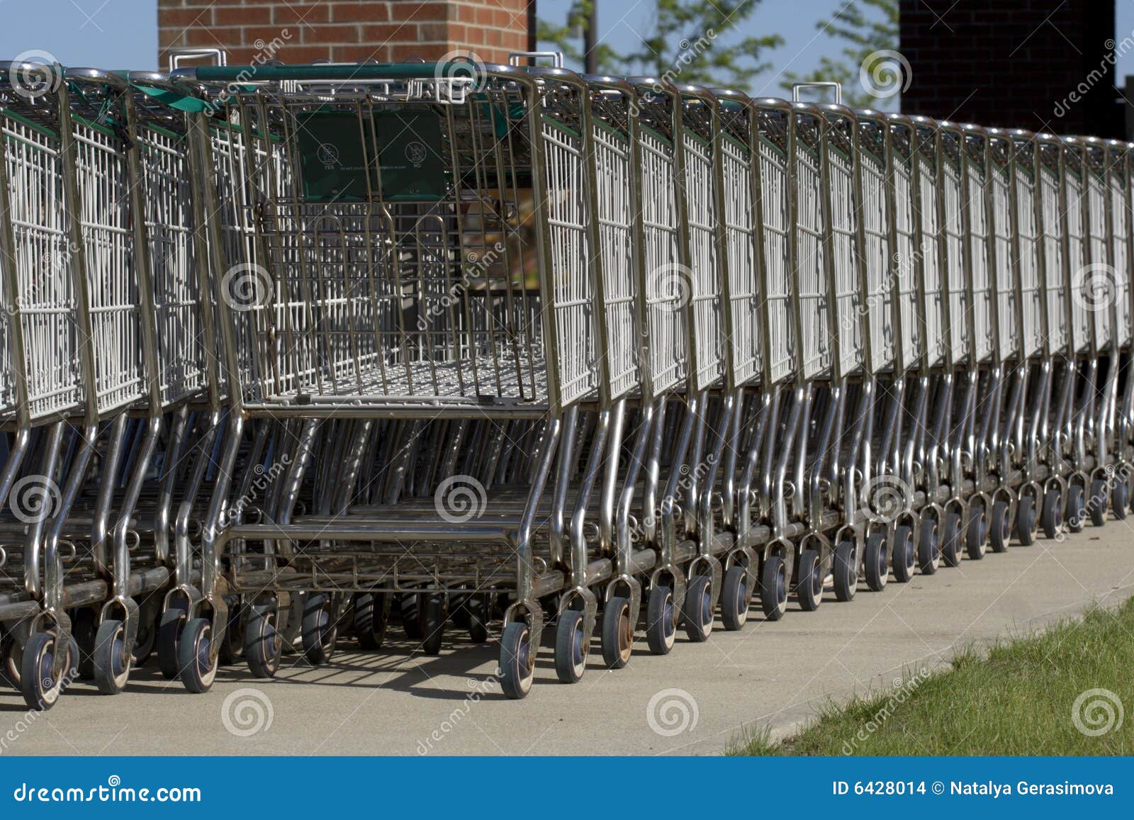 Stack Of Shopping Carts Picture. Image: 6428014