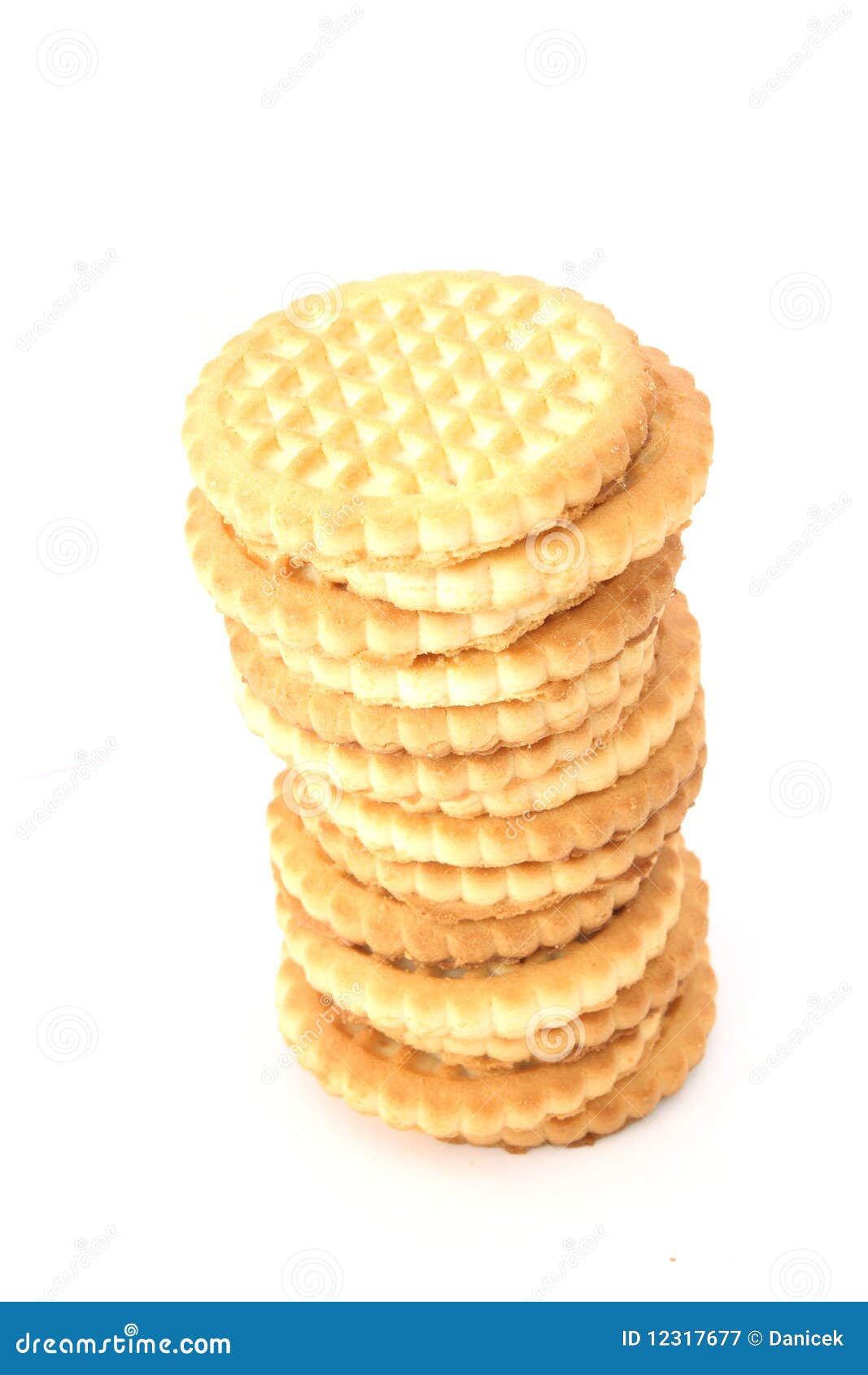 Stack of Shortbread Butter Biscuits Stock Image - Image of golden ...