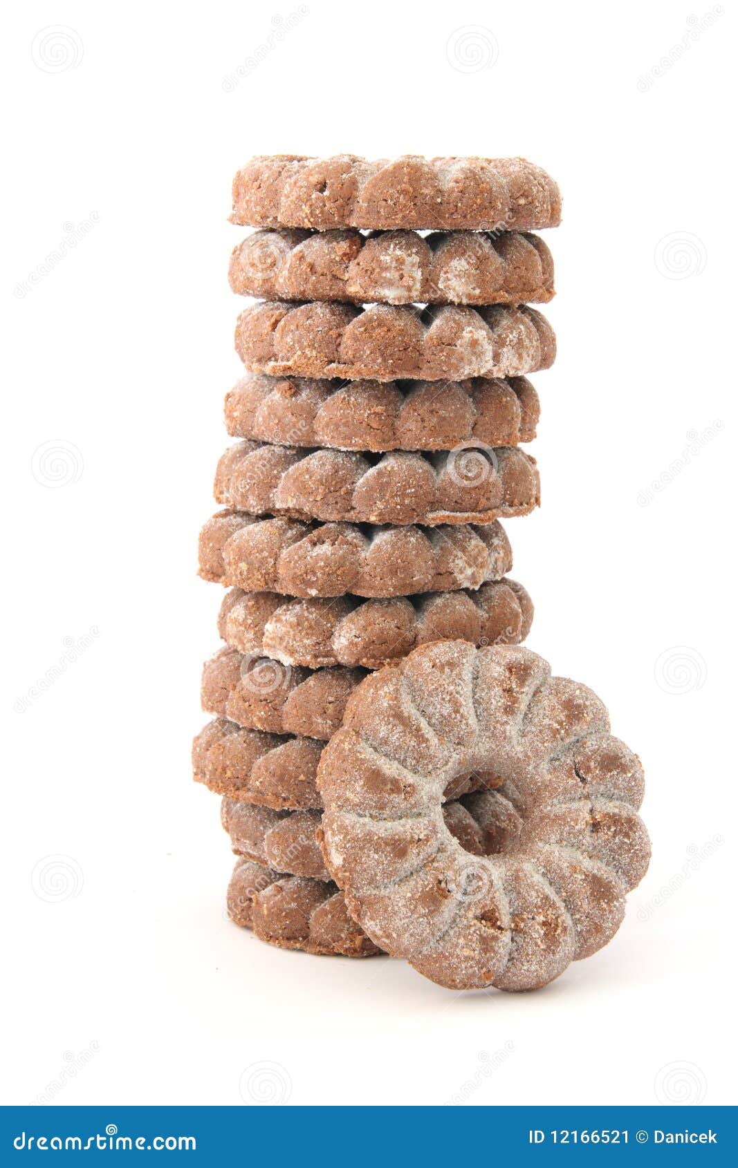 Stack of Shortbread Cocoa Biscuits Stock Image - Image of objects ...