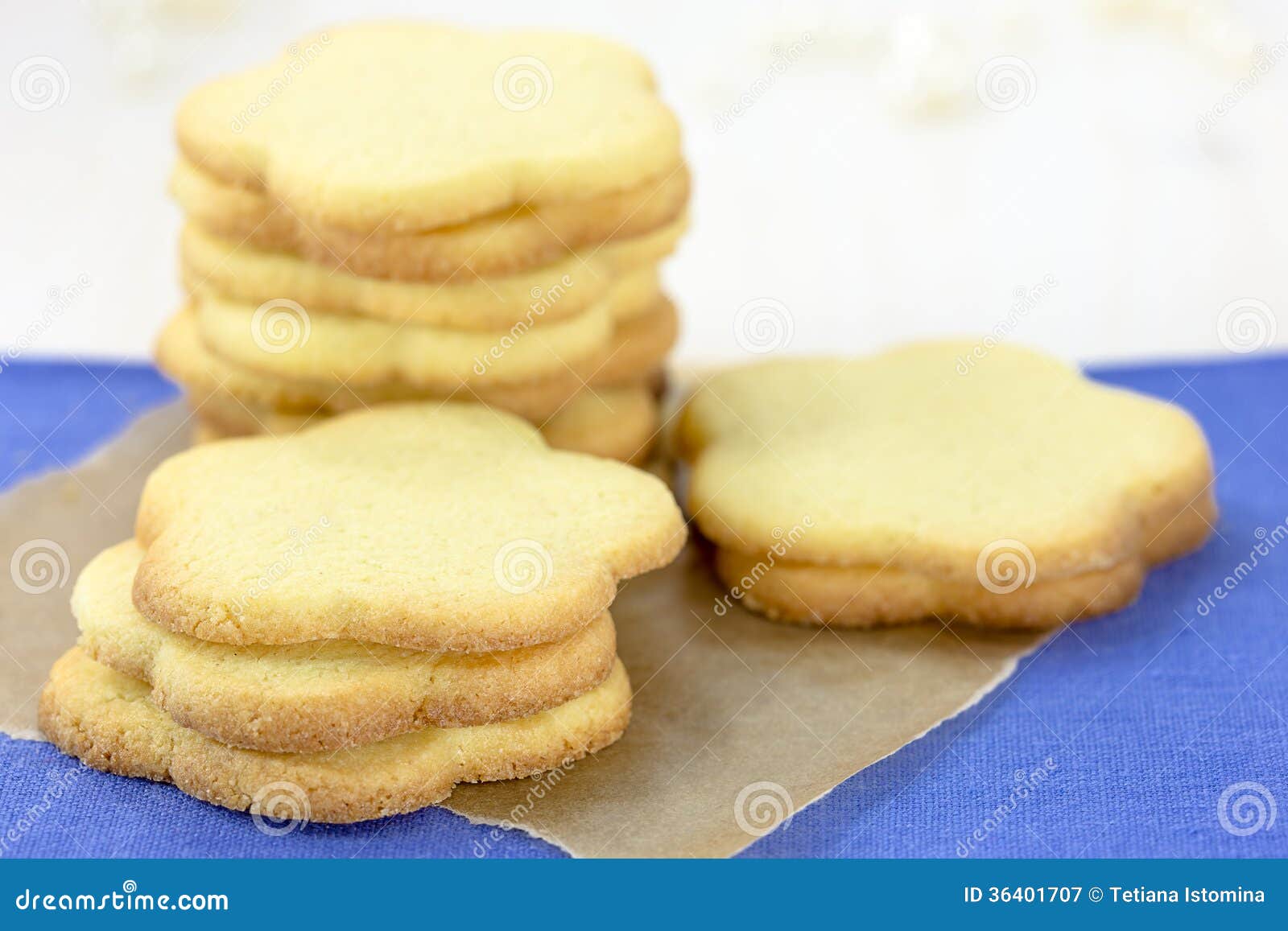 Stack of Shortbread Cookies Stock Image - Image of dainty, dessert ...