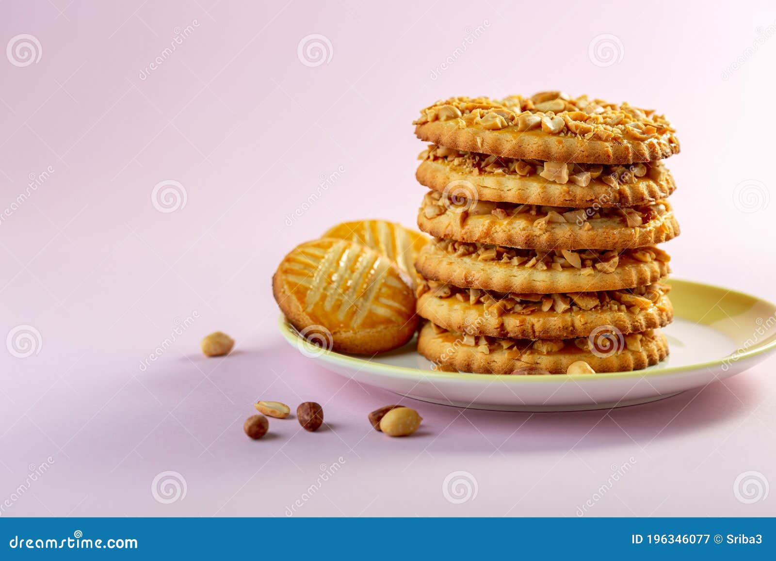 Stack of Shortbread Cookies in the Shape of Rings Stock Image - Image ...
