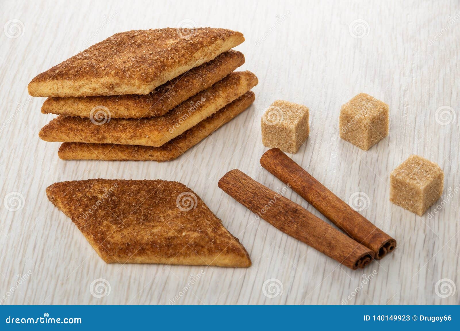 Stack of Shortbread Cookies with Sugar and Cinnamon Zemelakh, Cinnamon ...