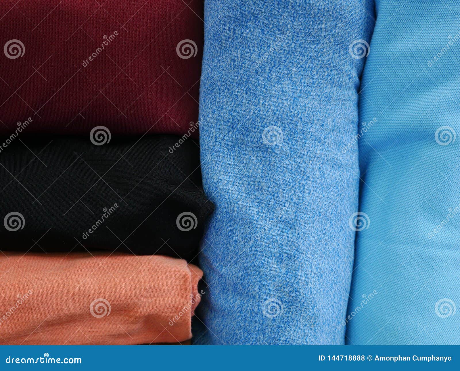 Stack Silk Fabric Background,sportswear Cloth Texture Stock Photo ...