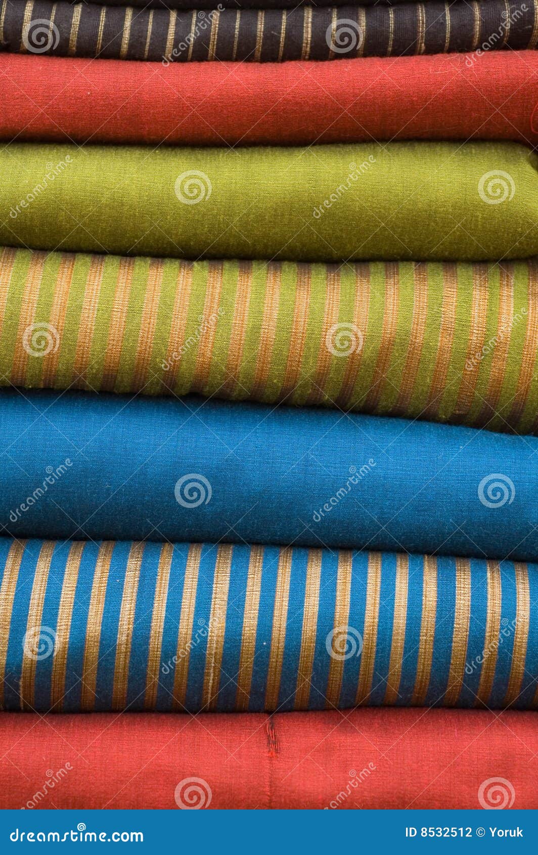 Stack of silk fabrics stock photo. Image of fabric, blue - 8532512