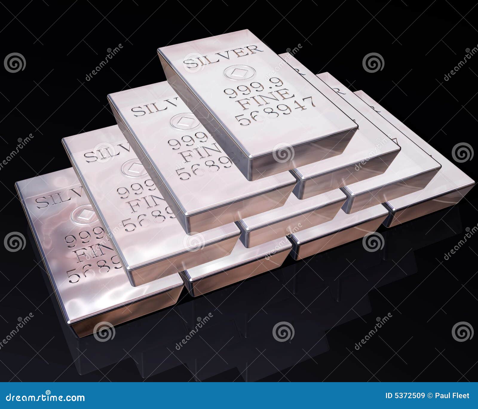 Stack of Silver bars stock illustration. Illustration of price - 5372509