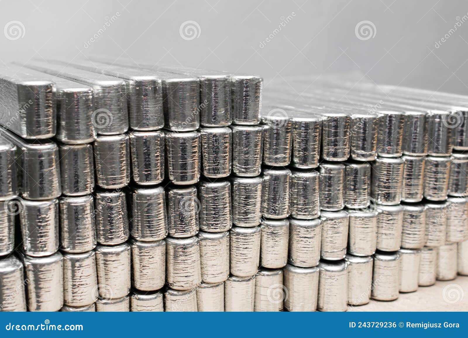 A Stack of Silver Metal Bars. Tin Stock Photo - Image of stack, reserve ...