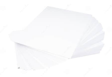 The Stack of A4 Size Blank Paper Isolated on White Background. Save ...