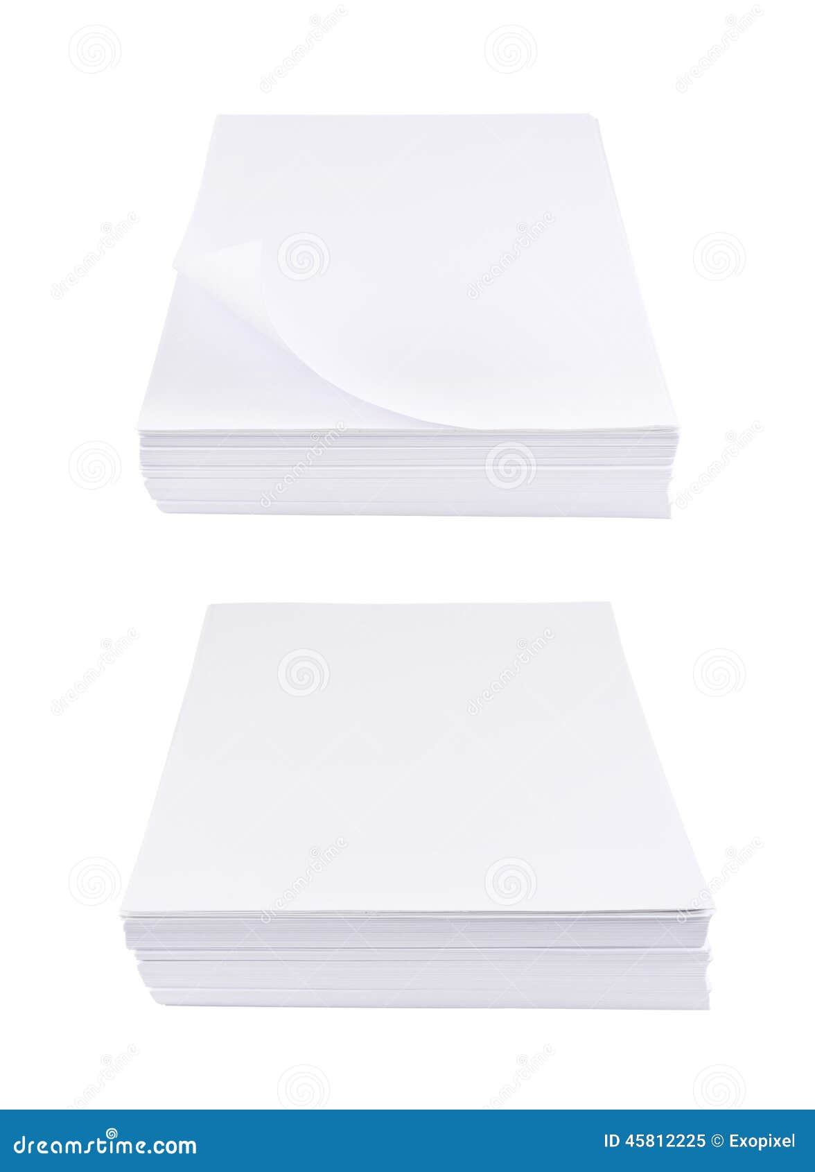 Stack of A4 Size White Paper Sheet Stock Image - Image of copy, finance ...
