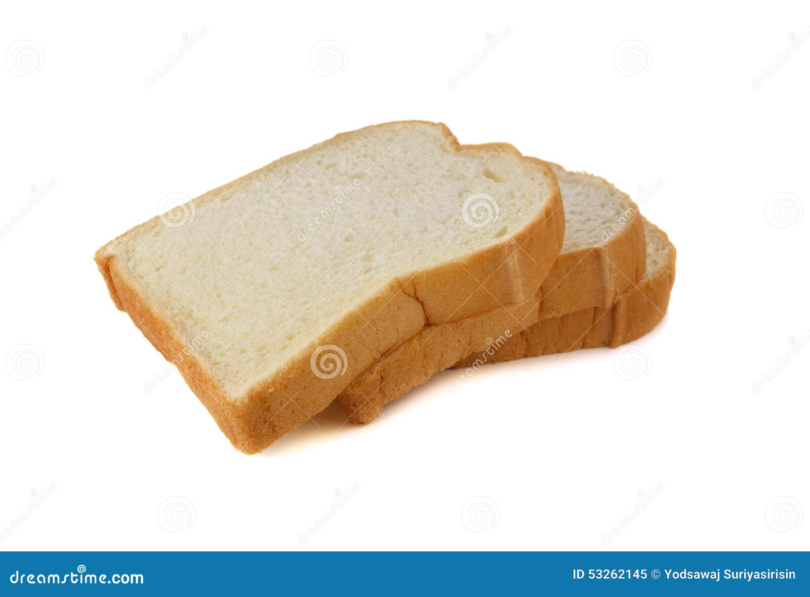 Stack of Sliced American White Bread on White Stock Image - Image of ...
