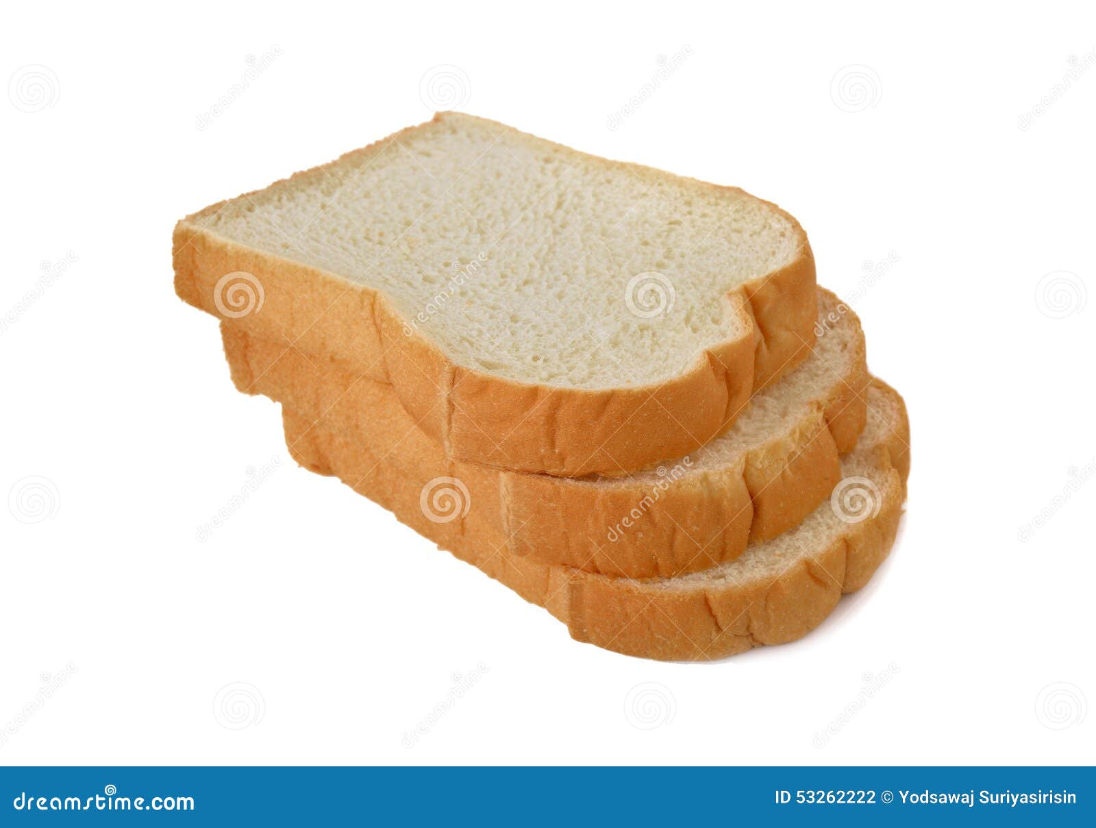 Stack of Sliced American White Bread on White Stock Photo - Image of ...