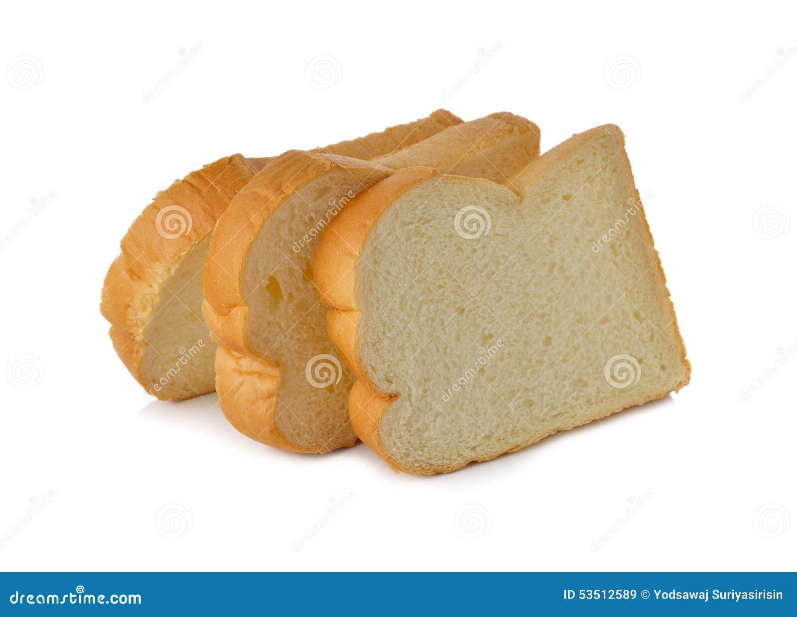 Stack of Sliced American White Bread on White Stock Image - Image of ...