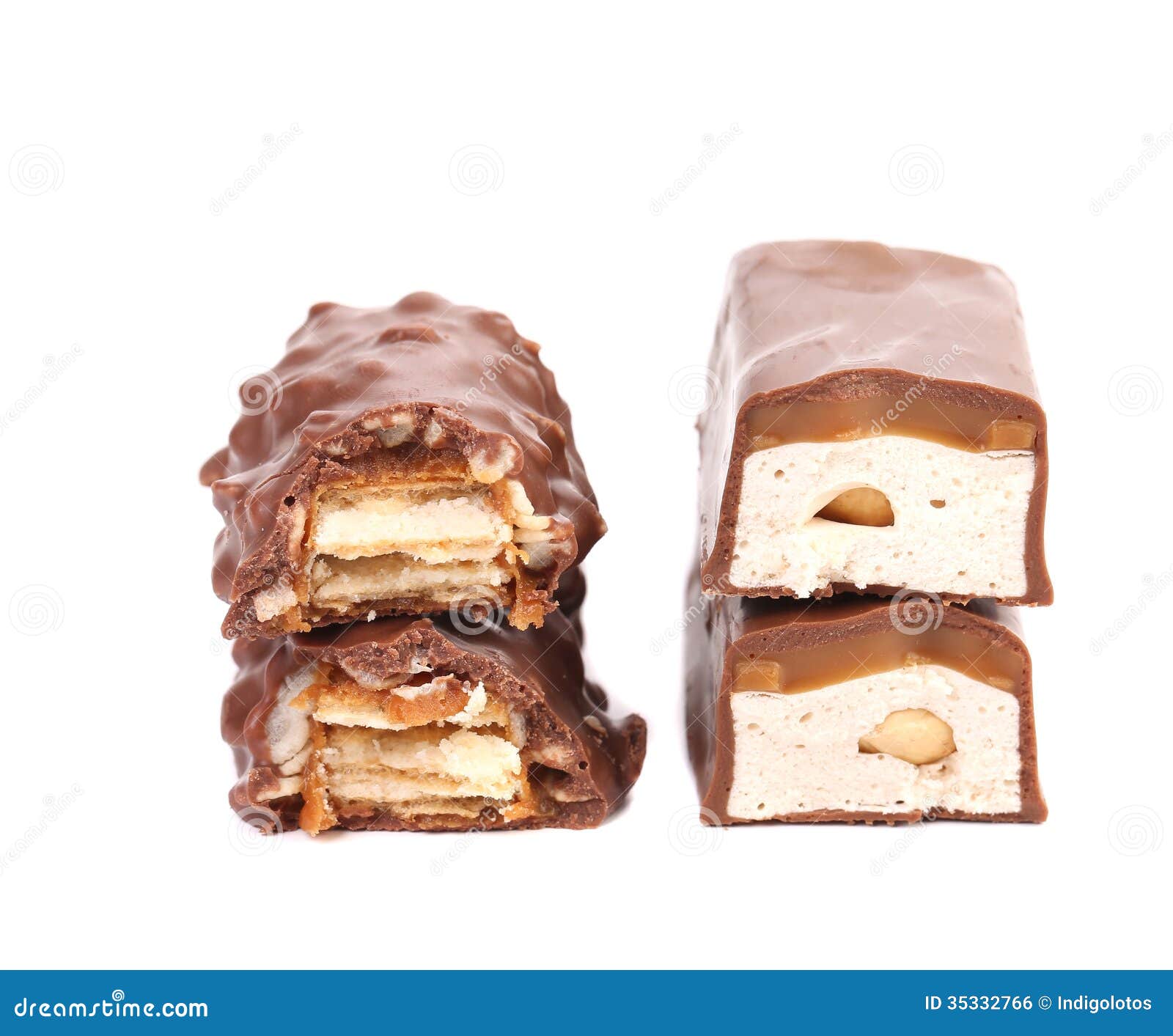 Stack of Sliced Chocolate Bar. Stock Photo - Image of pleasure ...