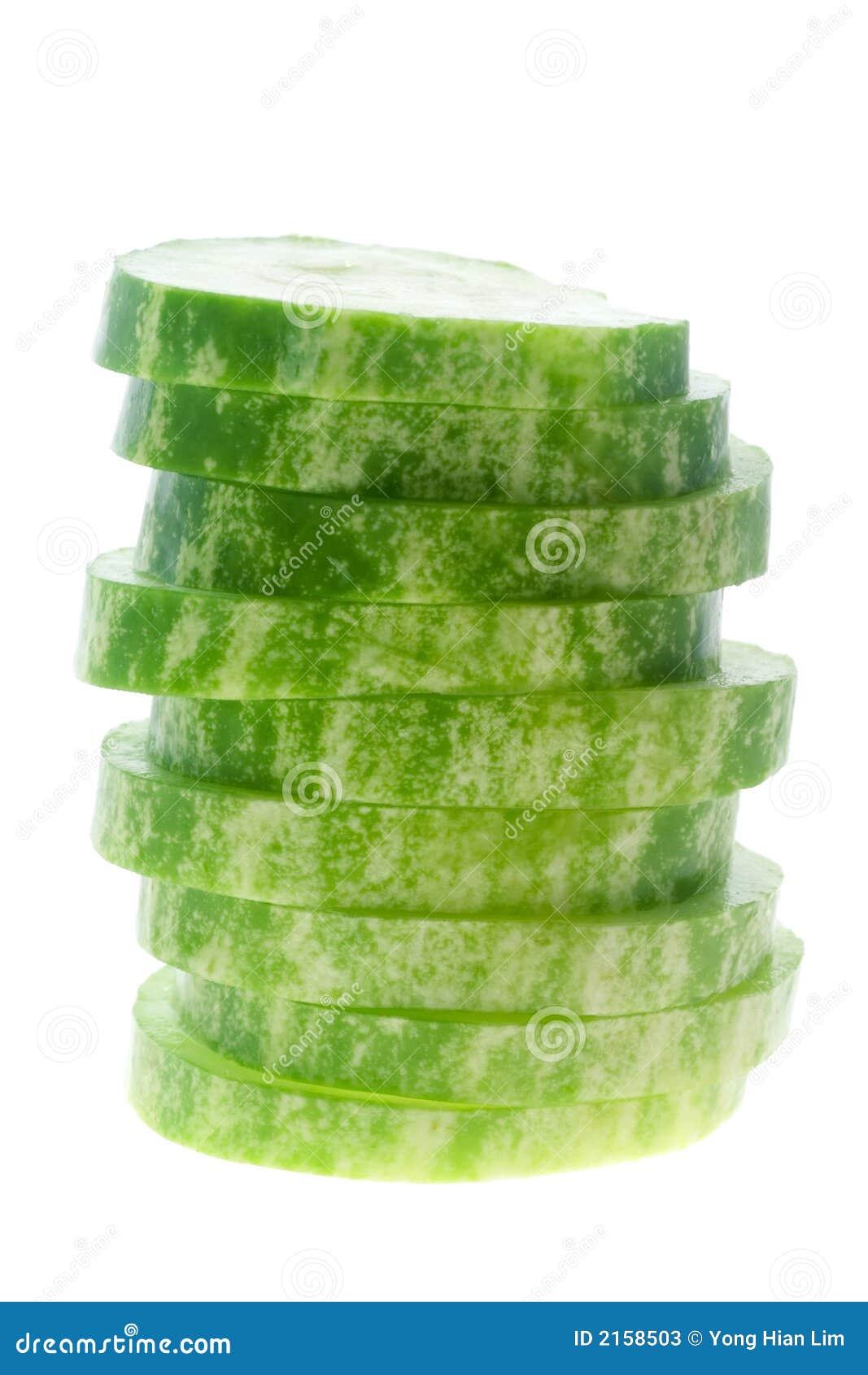 Stack of sliced cucumber stock image. Image of white, organic - 2158503