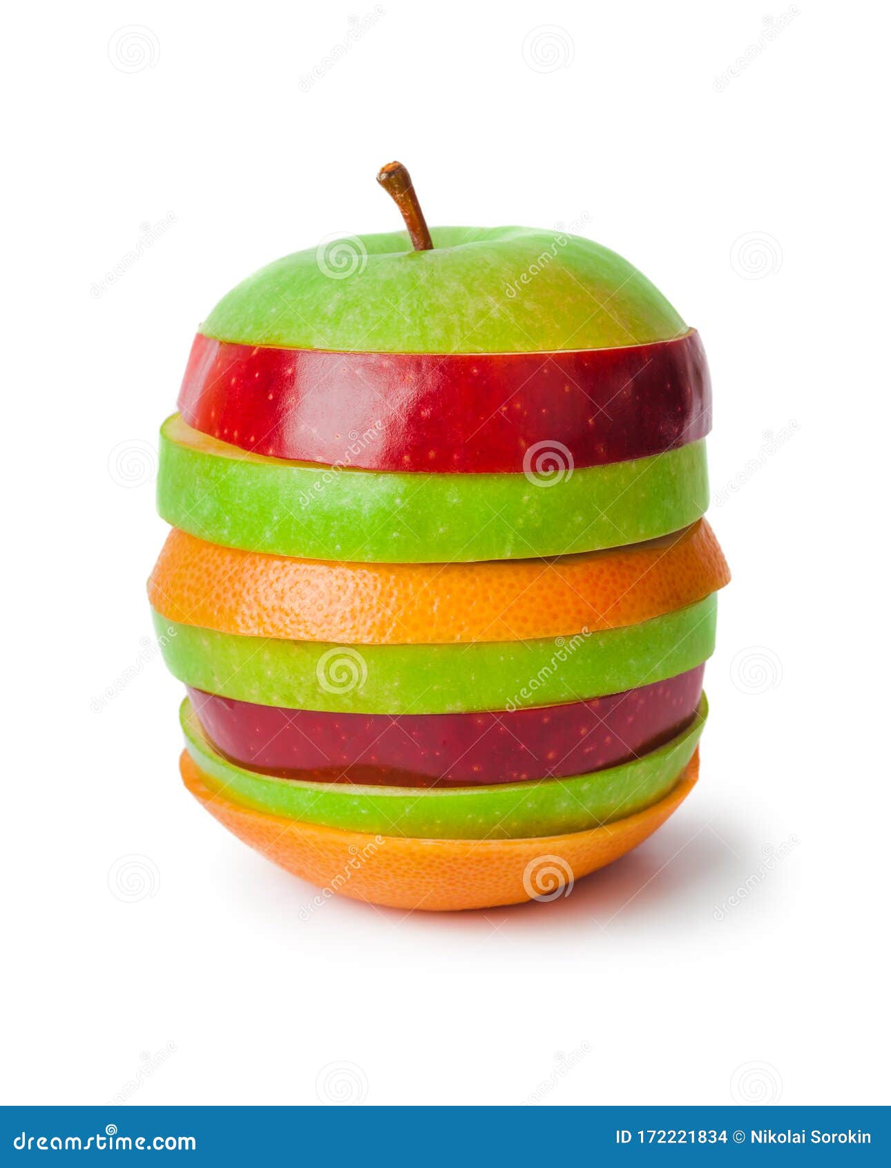 Stack of sliced fruits stock photo. Image of cross, diet - 172221834