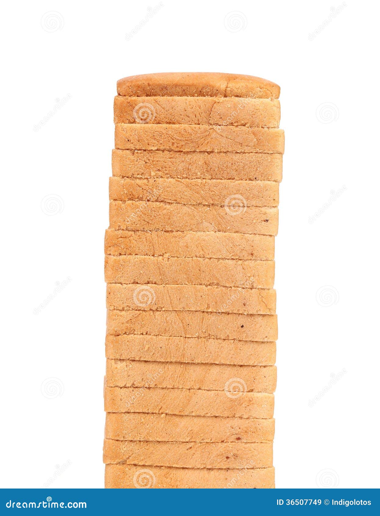 Stack of Sliced White Bread Stock Image - Image of color, natural: 36507749