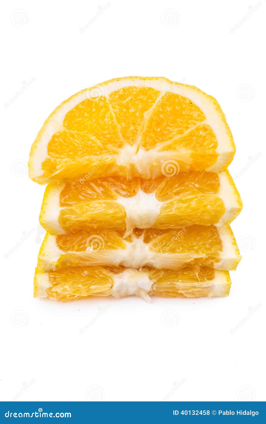 Stack Slices of Orange on a White Background Stock Photo - Image of ...