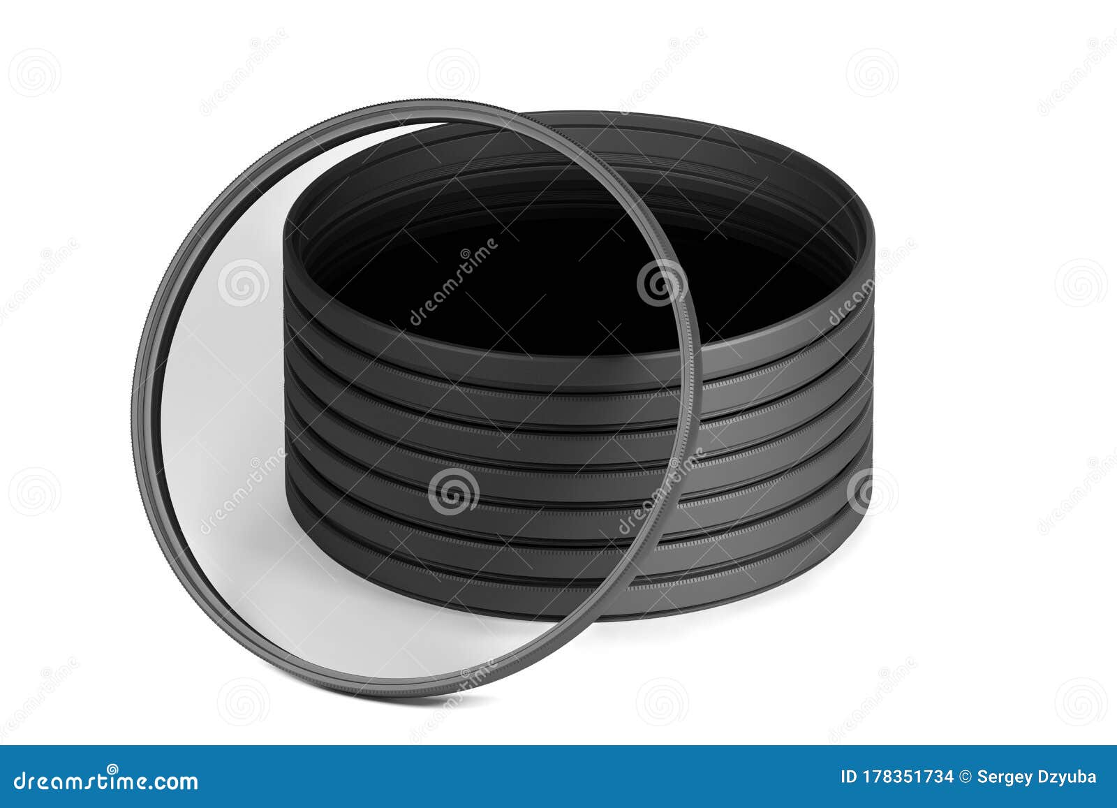 Stack of Slim Neutral Density or ND Filters Isolated on White ...
