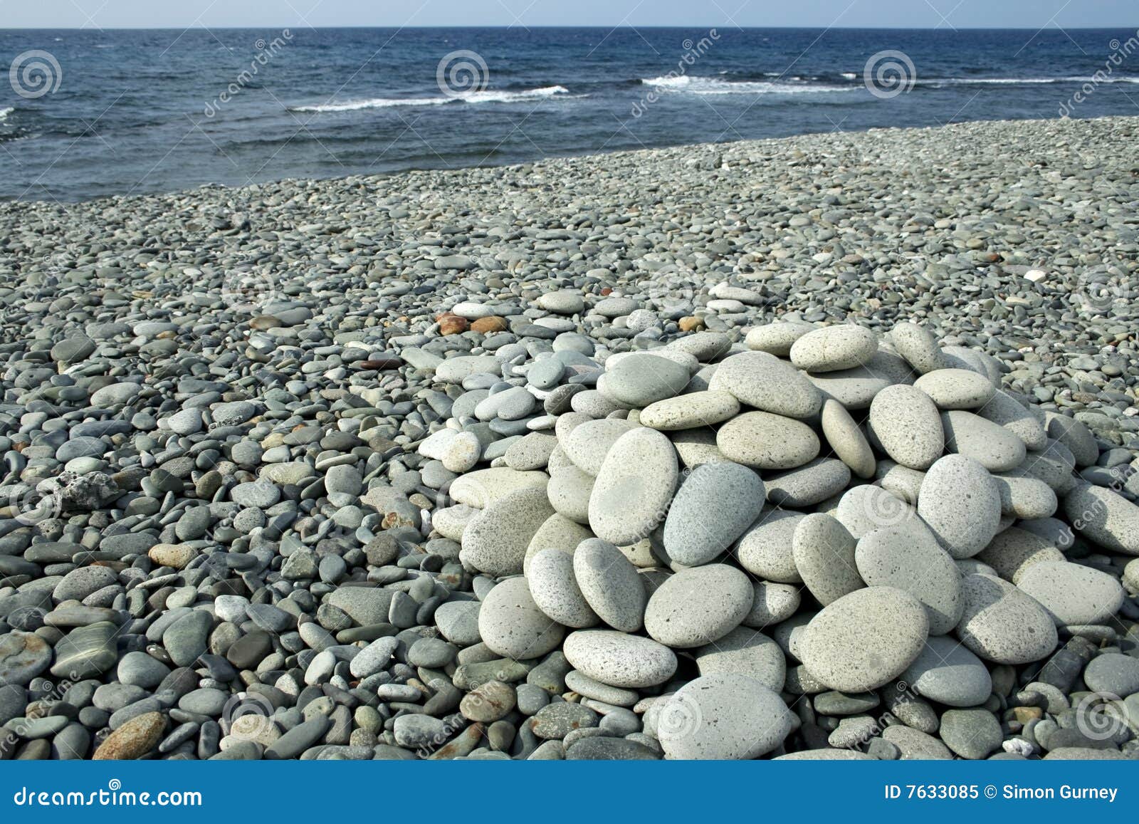 Stack of Small Smooth Stones on Shore Stock Image - Image of abstract ...