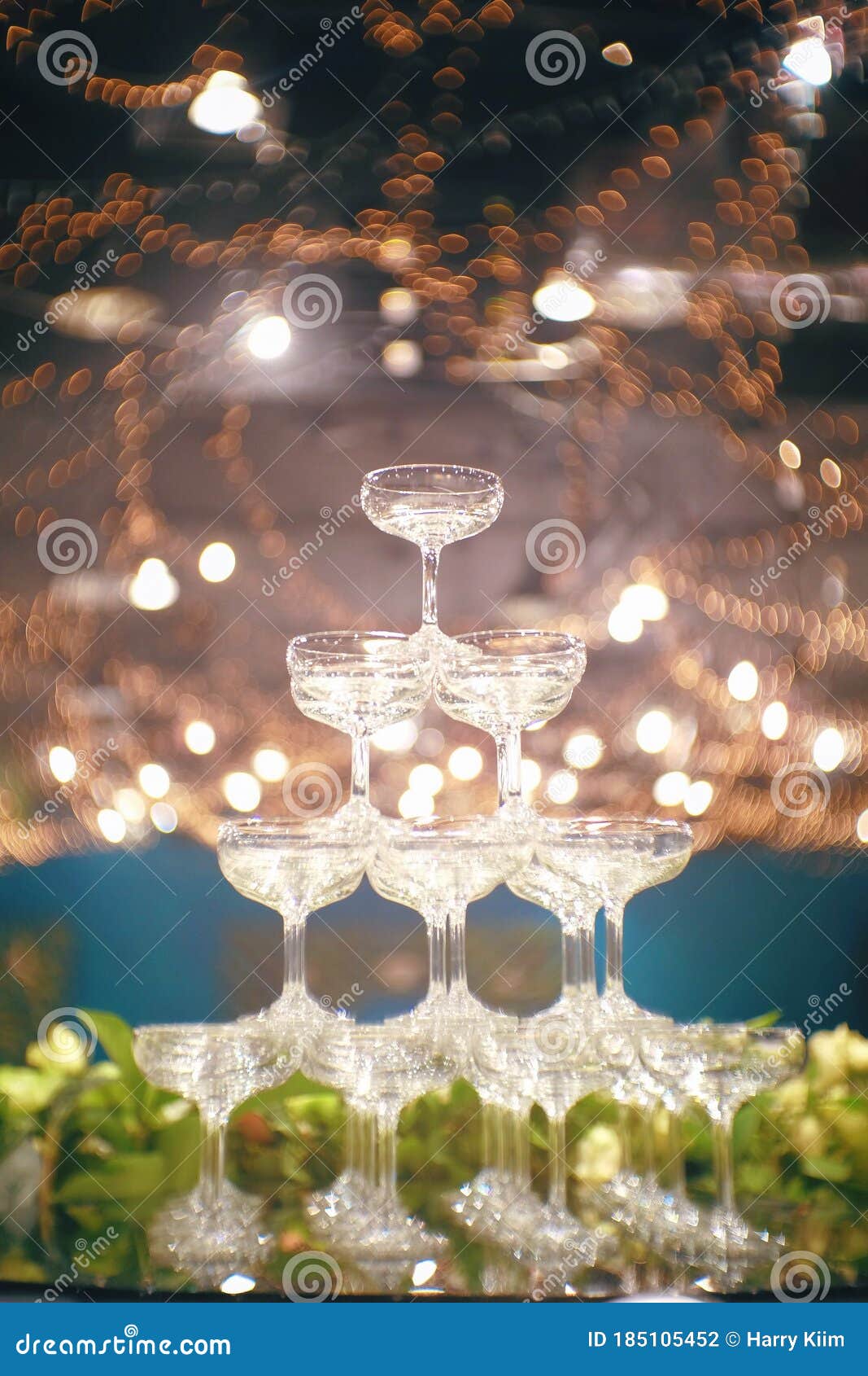 Stack Small Tower of Champagne Glass for the Bride and Groom for ...